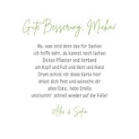 Grußkarte Gute Besserung Frosch mit Blumen | Send a Smile
