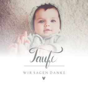 Kirchenheft Taufe Foto& Schreibschrift | Send a Smile