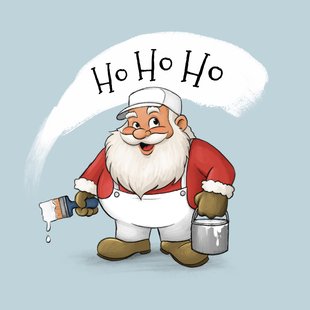 Geschäftliche Weihnachtskarte Maler | Send a Smile