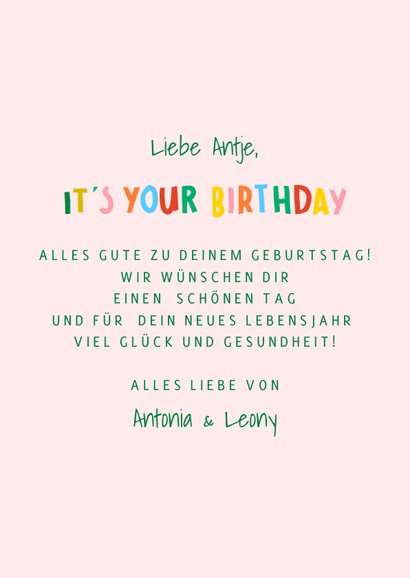 Geburtstagskarte Torte& Kerzen | Send a Smile