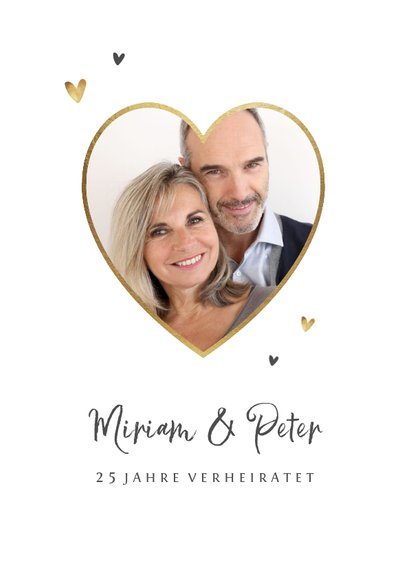 Moderne Jubiläumskarte Foto in Herzform | Send a Smile