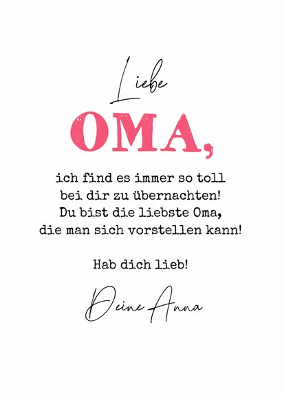 Muttertagskarte Oma Blümchen& Fotoherzen | Send a Smile