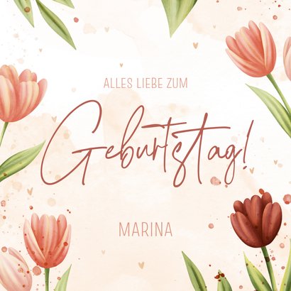 Tulpen-Geburtstagskarte - Geburtstagskarten | Send a Smile