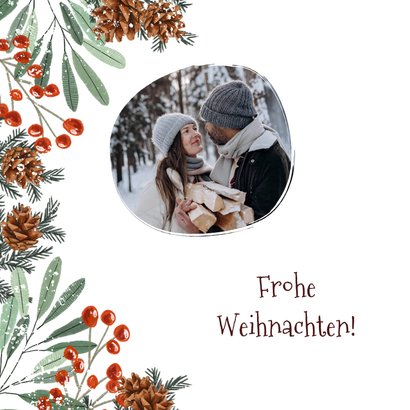 Weihnachtskarte'Christmas Greetings' mit Foto | Send a Smile
