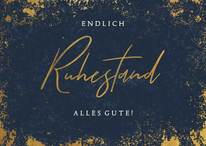Karte zum Ruhestand bestellen und verschicken