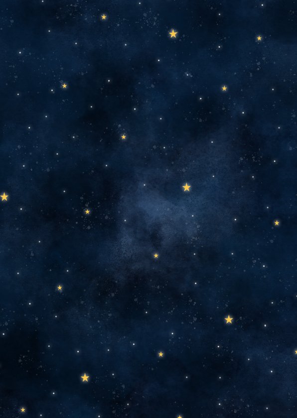 Geburtskarte Sternenhimmel mit Foto und Herz | Send a Smile