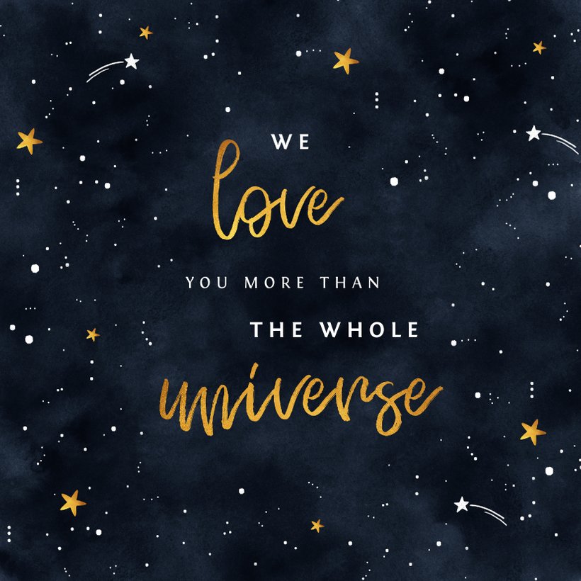 Geburtskarte Sternenhimmel mit Foto | Send a Smile