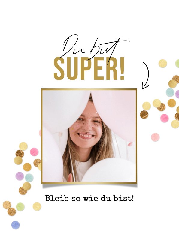 Geburtstagskarte Fotocollage Konfetti | Send a Smile