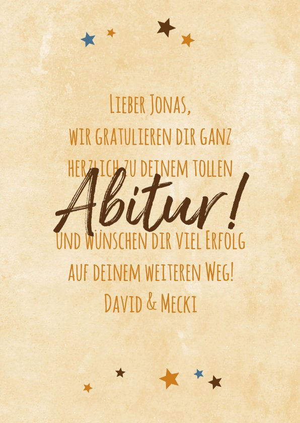 Glückwunschkarte Abitur bestanden retro | Send a Smile