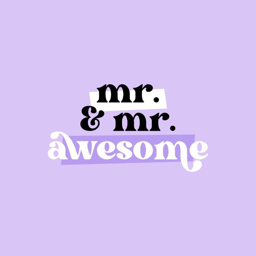Glückwunschkarte Hochzeit'Mr.& Mr. Awesome | Send a Smile