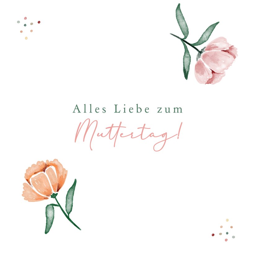 Grußkarte Muttertag Herz aus Blumen | Send a Smile