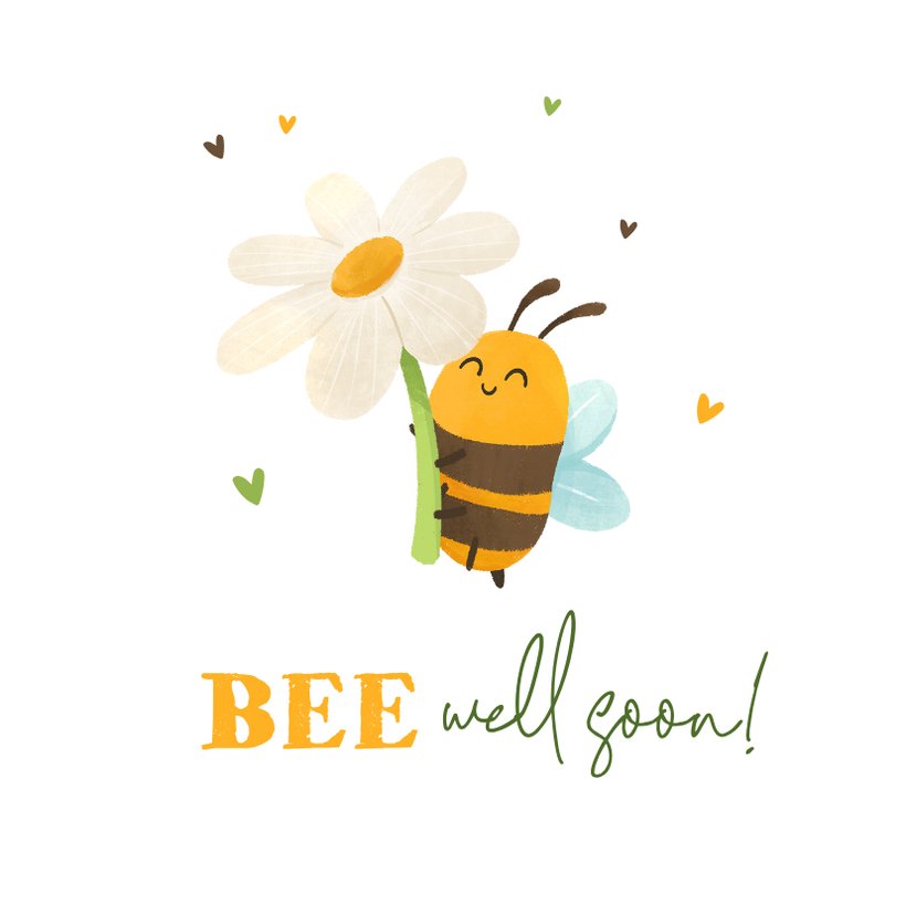 Karte Gute Besserung Biene'Bee well soon | Send a Smile