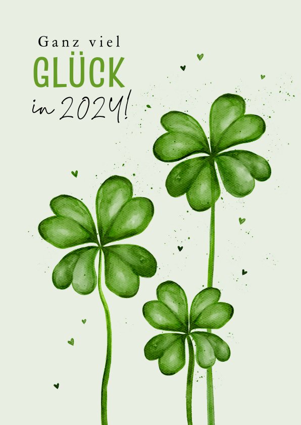 Neujahrsgrüße Glücksklee - Neujahrskarten | Send a Smile