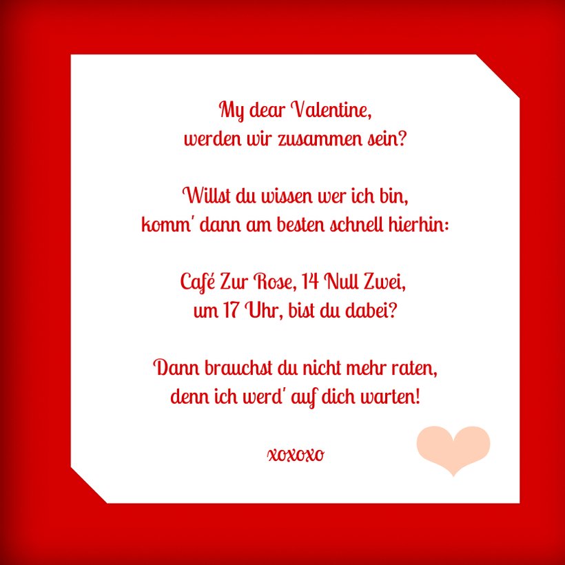 Valentinstag Grußkarte'Happy Valentine's Day | Send a Smile