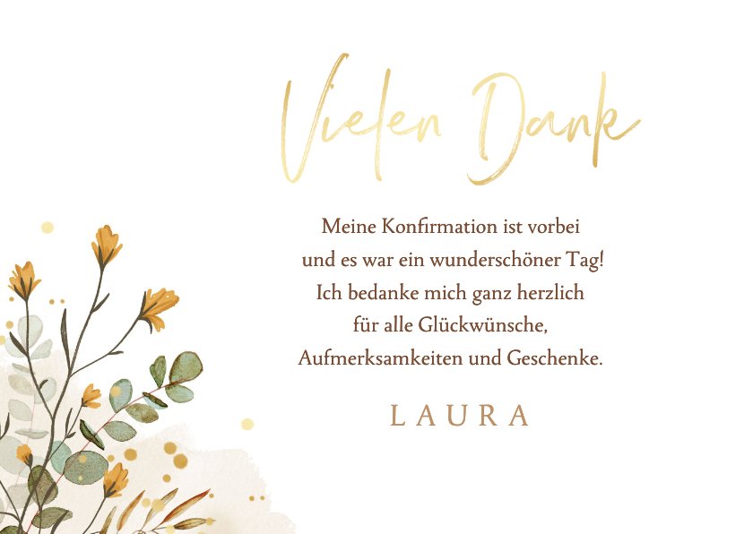 Elegantes Vorlage Ideen Danksagung Konfirmation Bilder