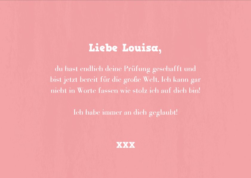 Grußkarte Kompliment'Stolz auf dich | Send a Smile