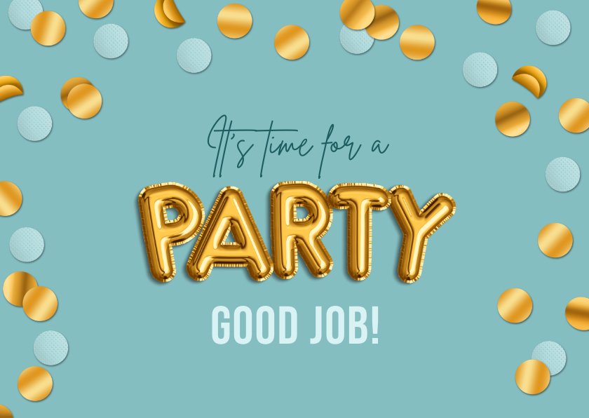 Konfetti-Glückwunschkarte Prüfung bestanden | Send a Smile