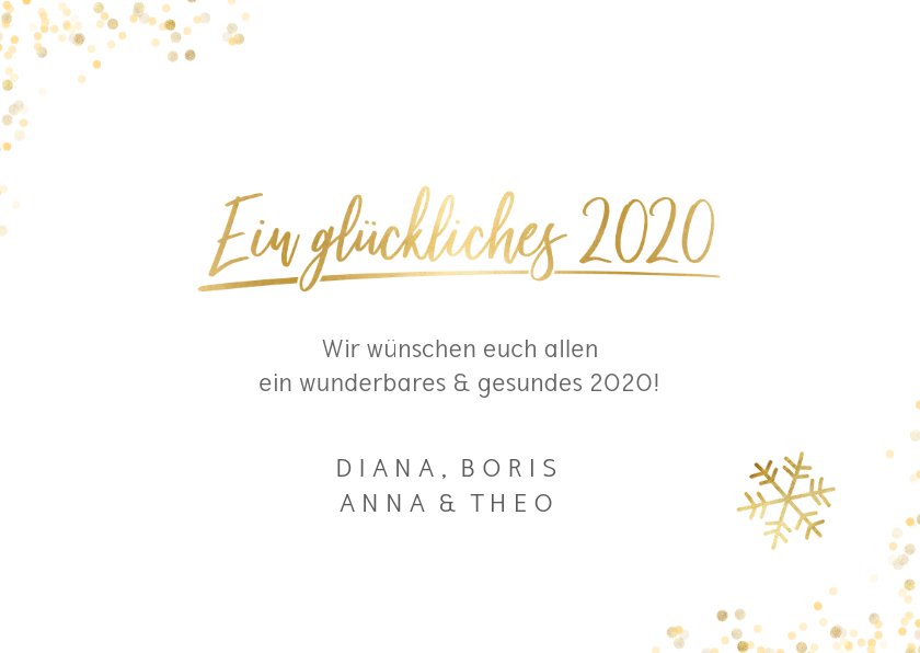 Neujahrskarte mit eigenen Fotos und | Send a Smile