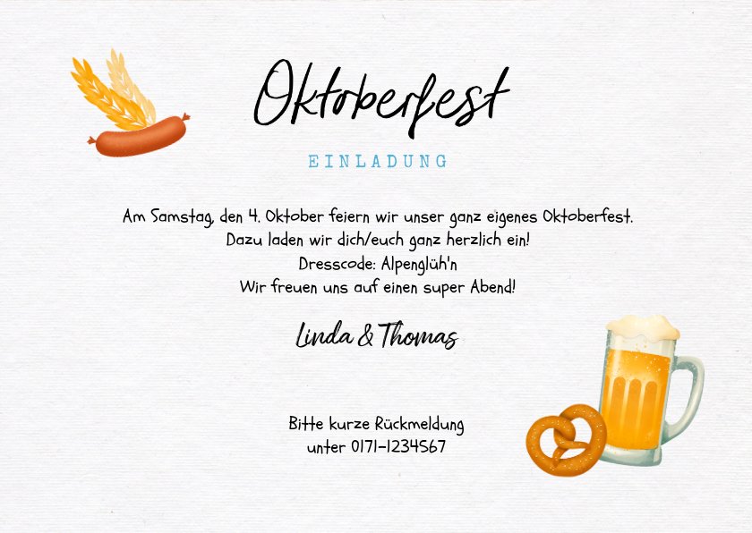 Luxus Einladung Zum Oktoberfest Text Ebenbild