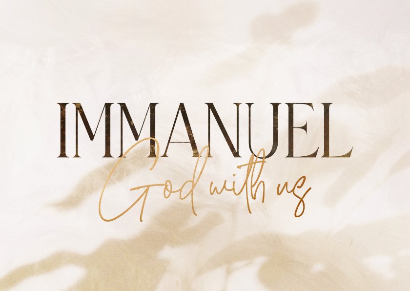 Weihnachtskarte Immanuel- God with us | Send a Smile