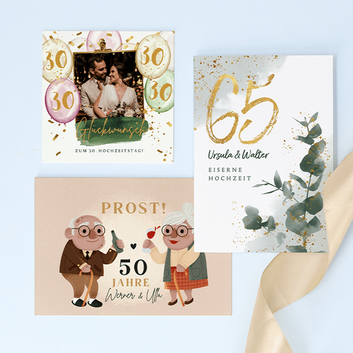 Jubiläumskarten selbst gestalten | Send a Smile