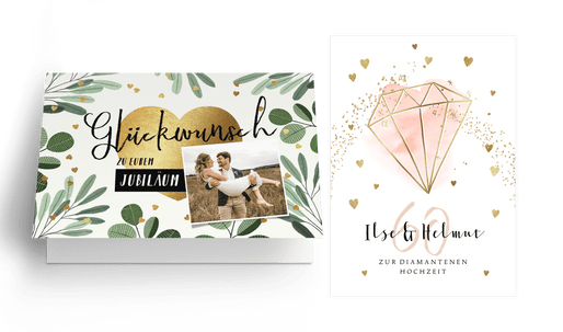 Schöne Jubiläumskarte selbst gestalten | Send a Smile