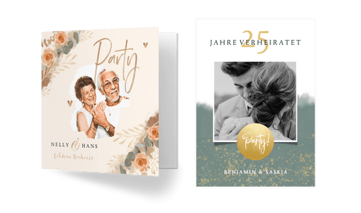 Schöne Jubiläumskarte selbst gestalten | Send a Smile