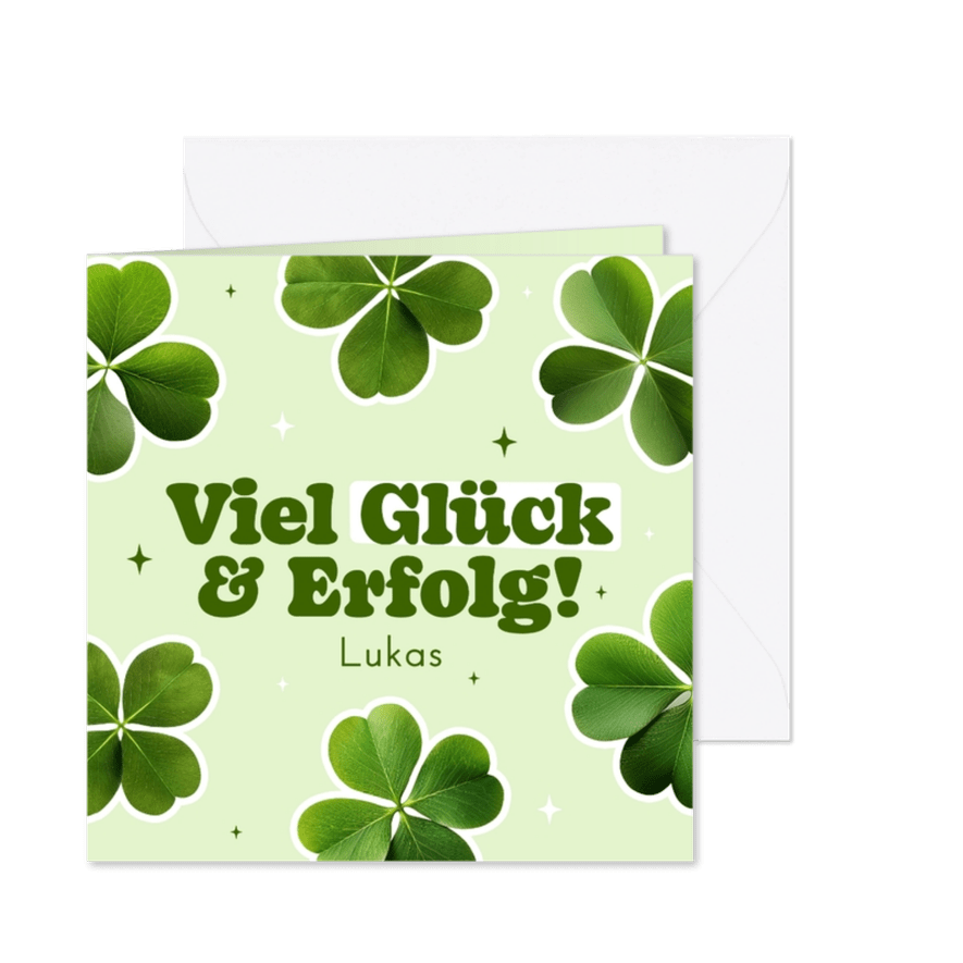 Grußkarte Glück und Erfolg wünschen | Send a Smile